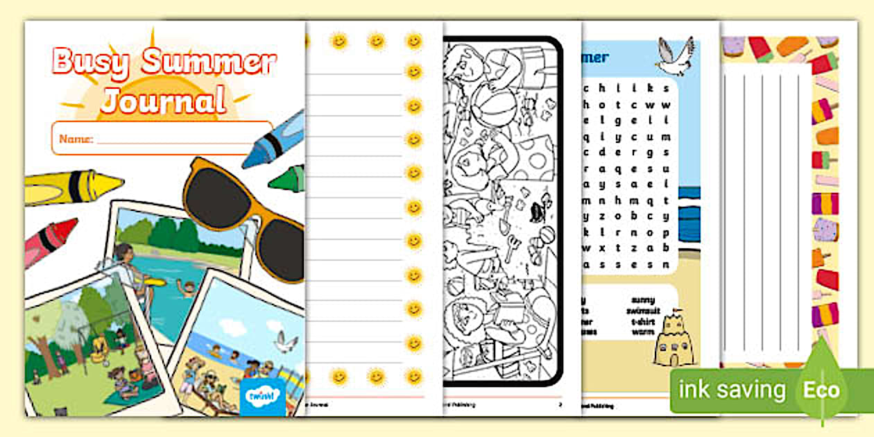 Busy Summer Journal (l'enseignant a fait) - Twinkl